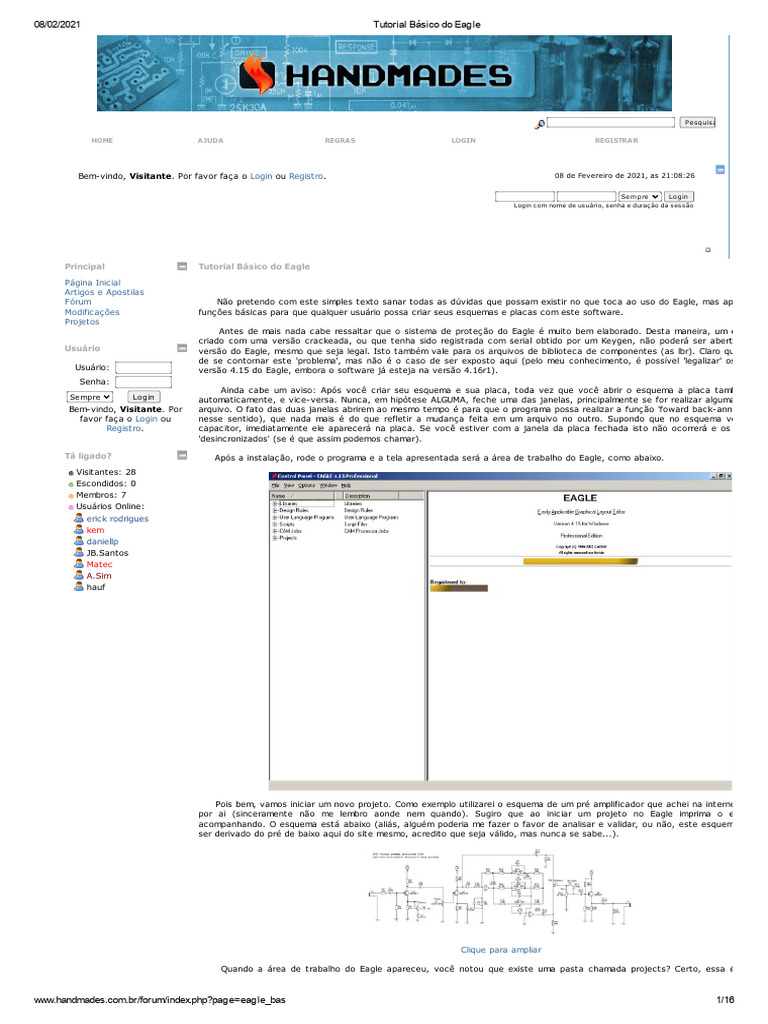 Tutorial Básico Do Eagle | PDF | Janela (informática) | Biblioteca (informática)
