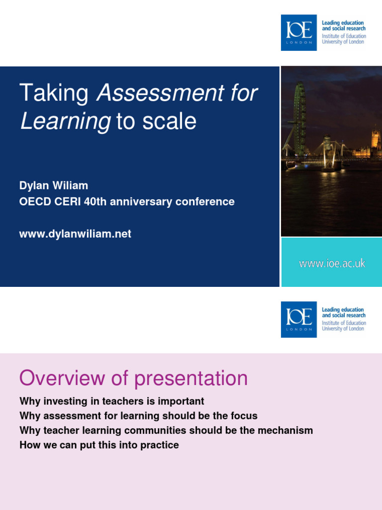 WILLIAM UK OECD taking assessment for learning to scale | Download Free PDF | Cognitive Science ...