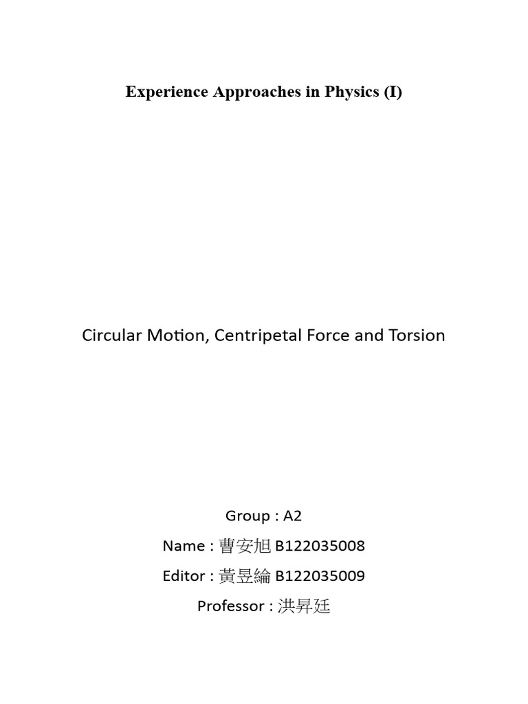 Basic Experiment 1-5 Pre-Lab | PDF | Gravity | Force