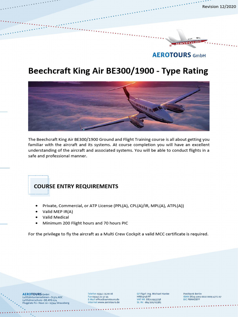 Beechcraft King Air BE300-1900 English | PDF | Aviation | Aircraft