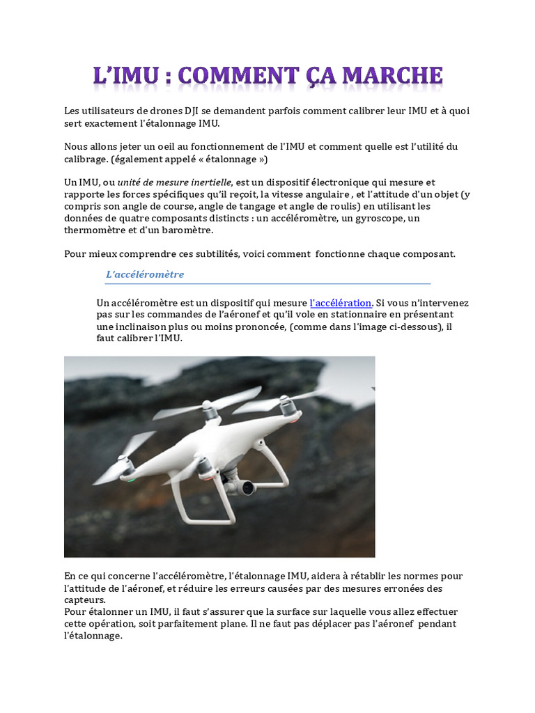 Calibration IMU pour drones DJI | PDF | Gyroscope | Calibrage