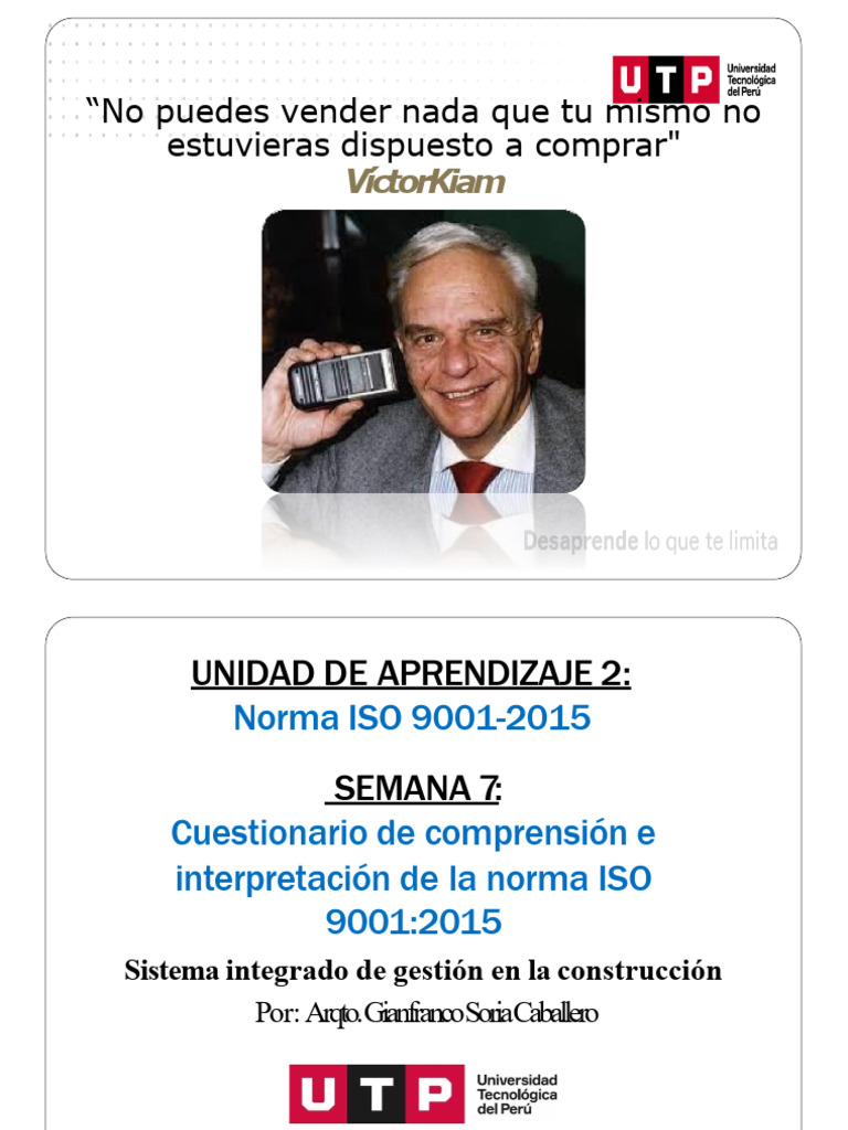 S07 - s7 Cuestionario de Comprensión e Interpretación de La Norma ISO 9001 (1) - 1 | PDF ...