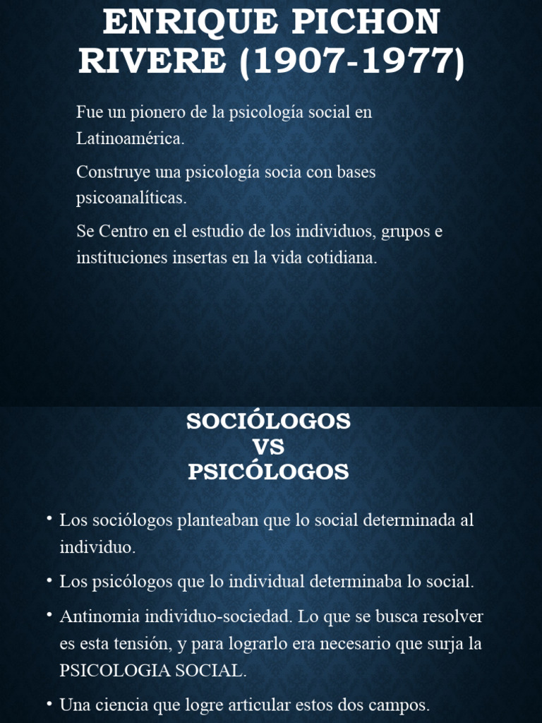 Enrique Pichon Rivere (1907-1977) (1) | PDF | Pensamiento | Realidad