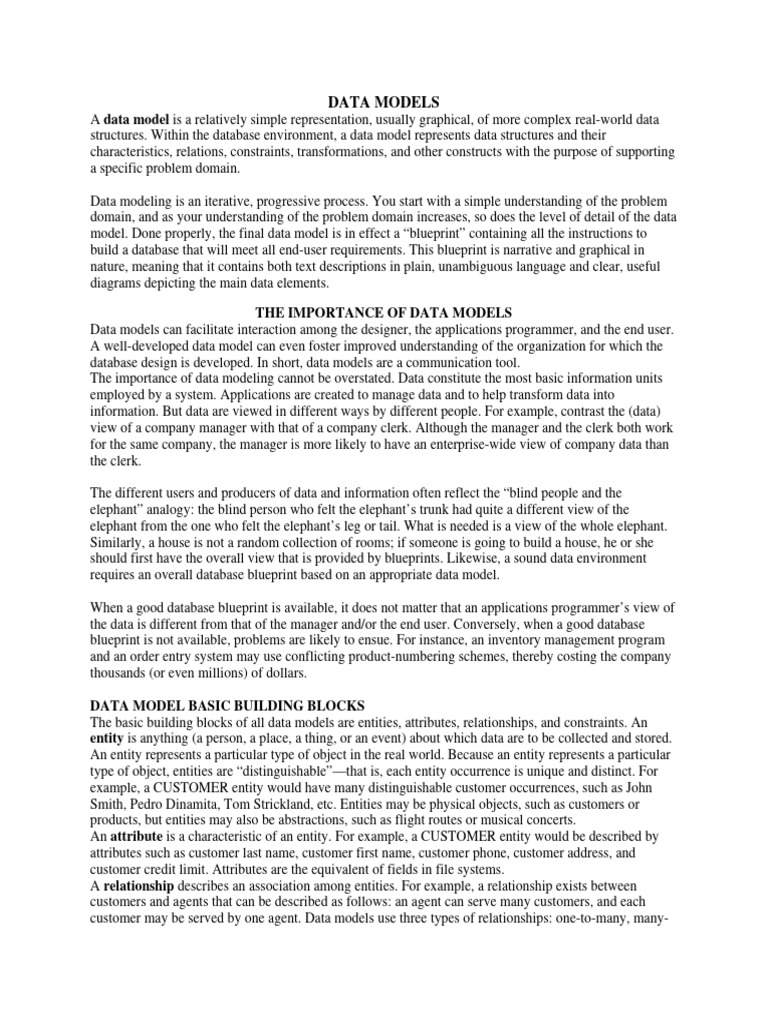 Data Models | PDF | Databases | Data Model