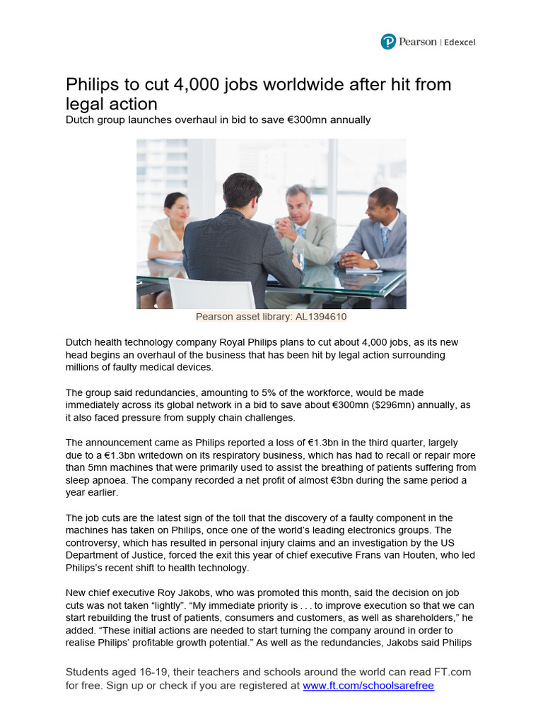 ks4 Case Study 1 Philips | PDF | Philips | Financial Times