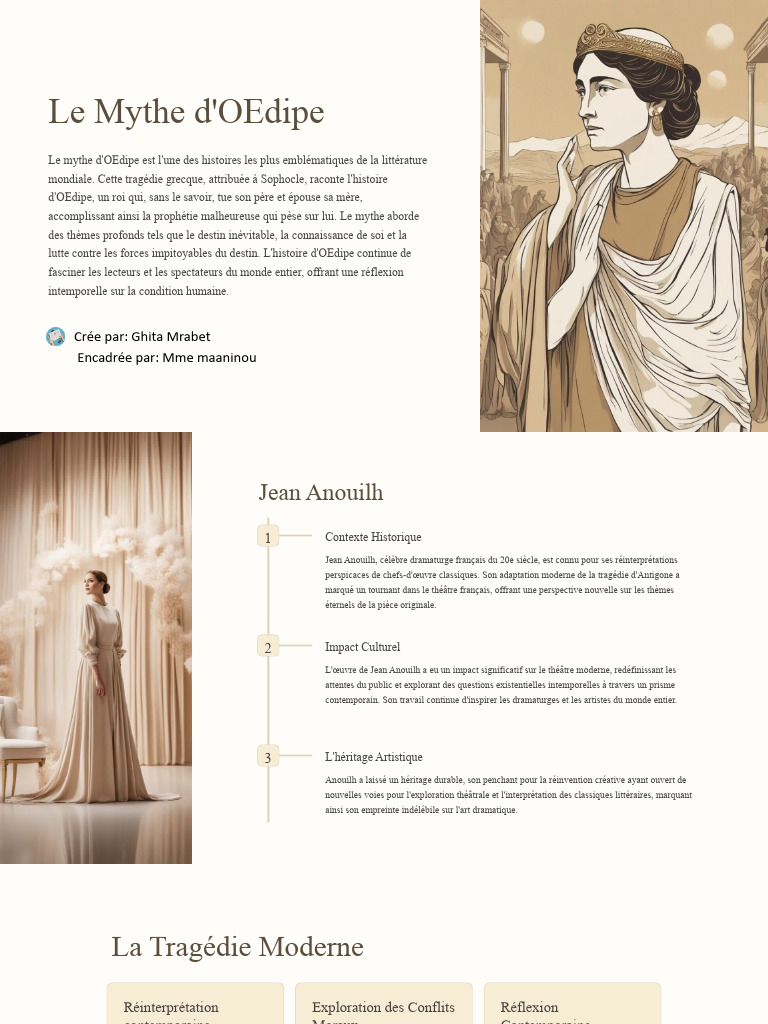 Le Mythe dOEdipe | PDF | Œdipe | Tragédie grecque