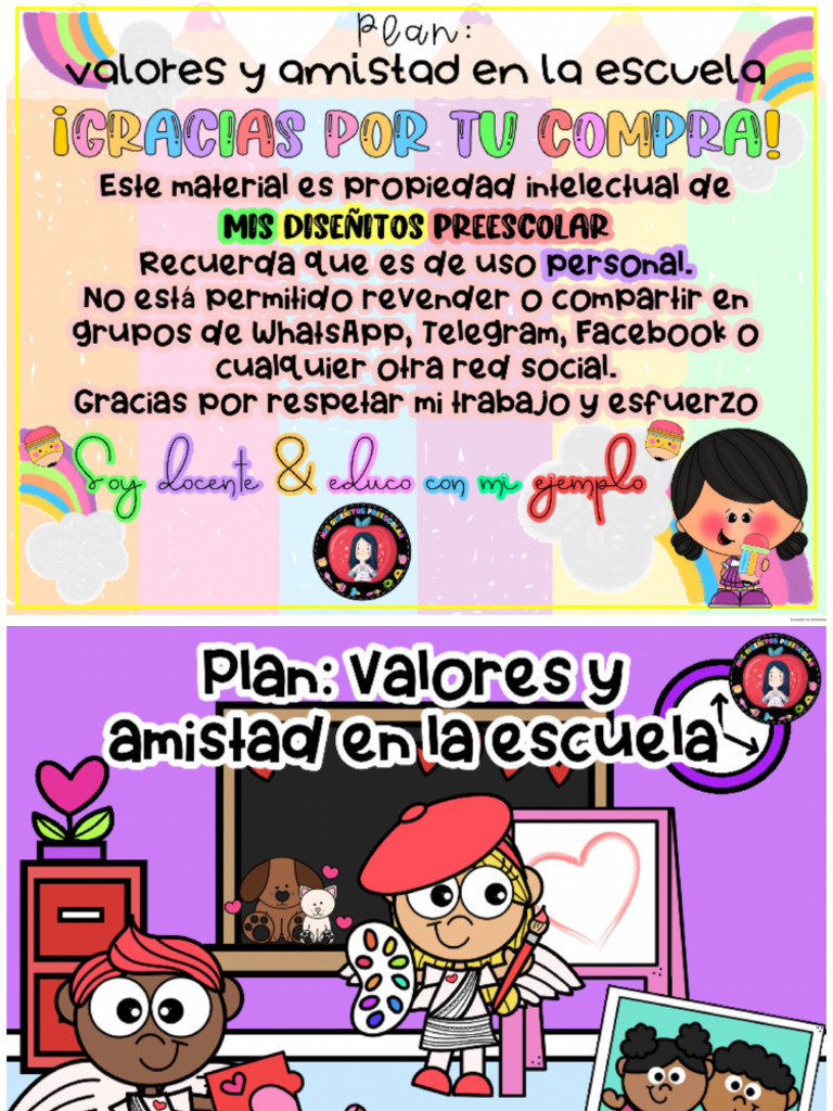 PLAN VALORES Y AMISTAD EN LA ESCUELA | PDF