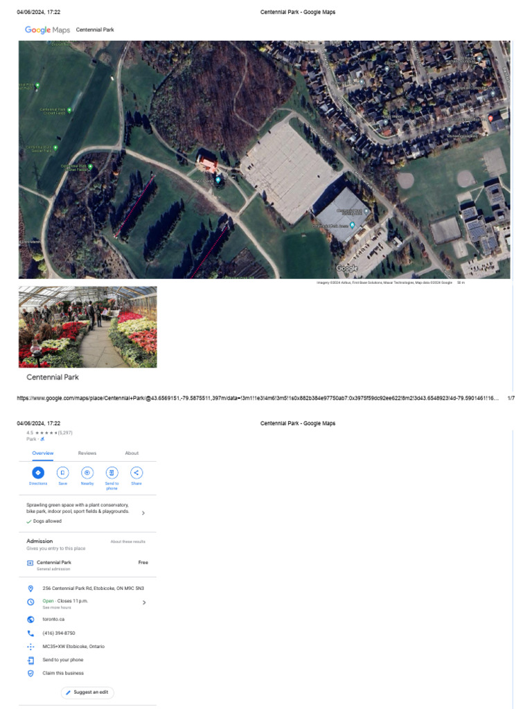 Centennial Park - Google Maps | PDF