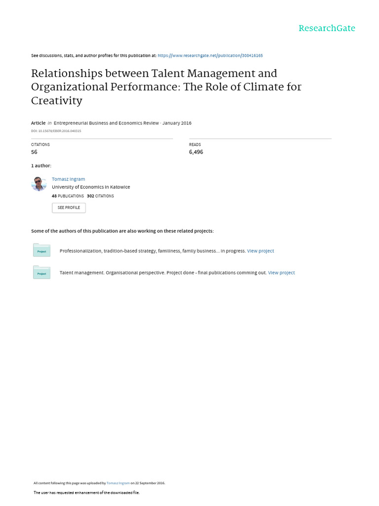 3 Relationships Between Talent Management and Organizational ...