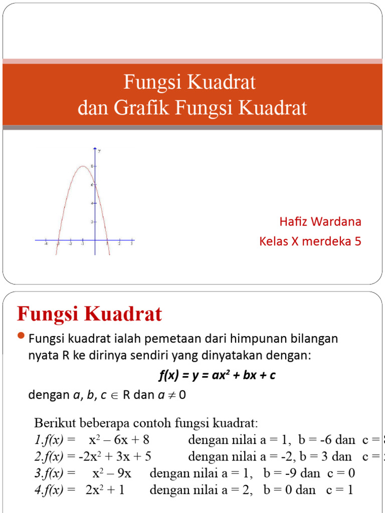 ppt fungsi kuadrat | PDF