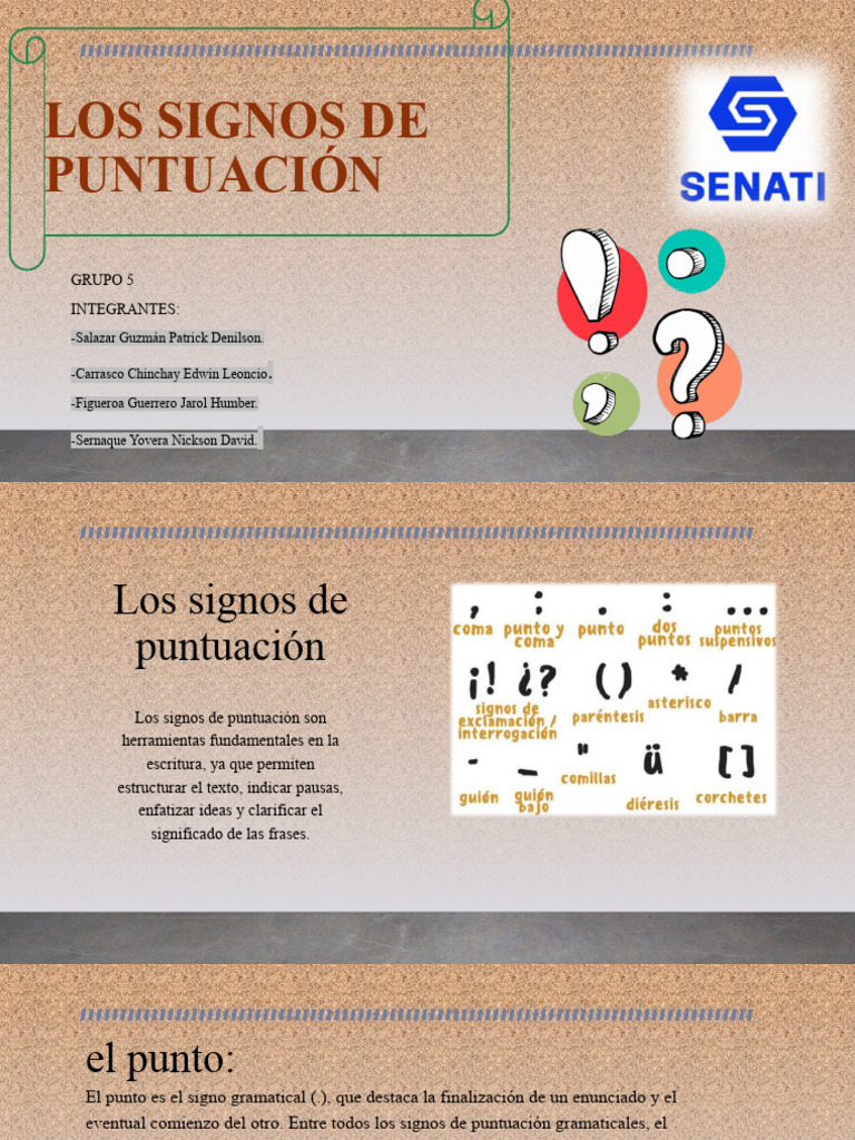 Los Signos de Puntuación Grupo5 | PDF | Puntuación | Coma