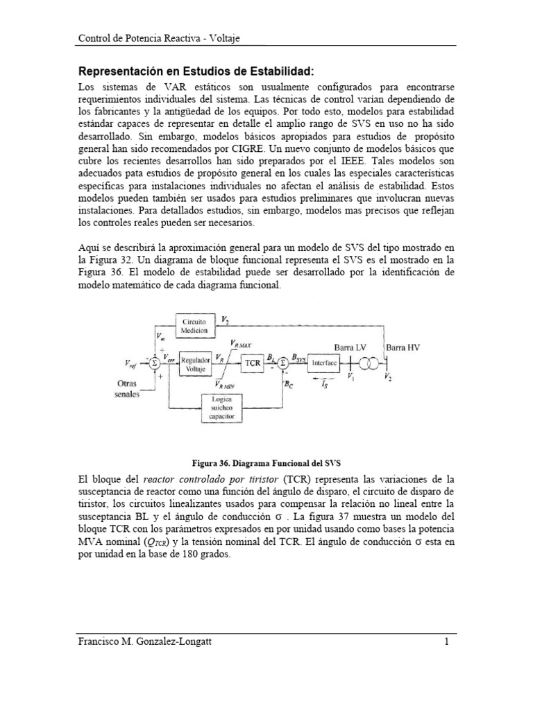 Representación en Estudios de Estabilidad:: Figura 36. Diagrama Funcional Del SVS | PDF ...
