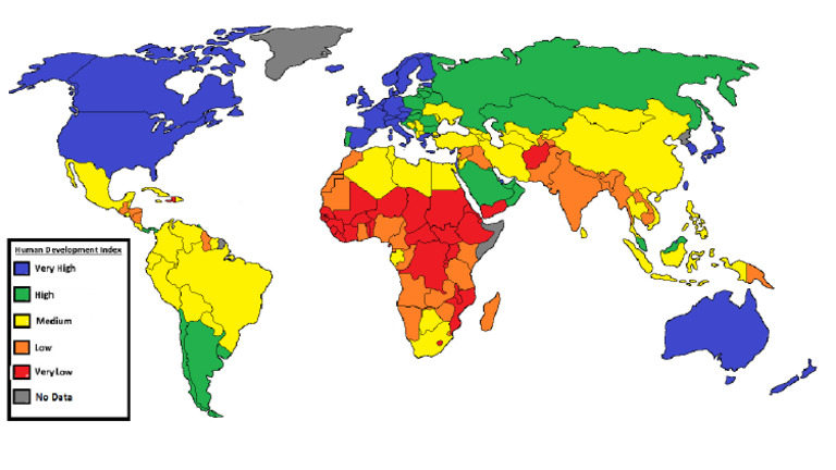 HDI Map - AP Human Geograpphy | PDF