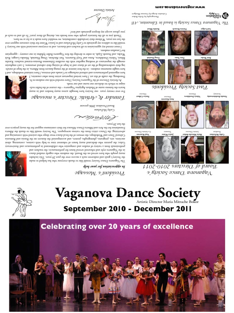Vaganova Dance Society Overview | PDF | Ballet | Concert Dance