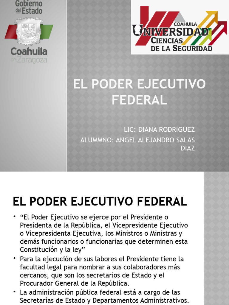 Estructura del Poder Ejecutivo Federal | PDF | Gobierno | Gobernancia