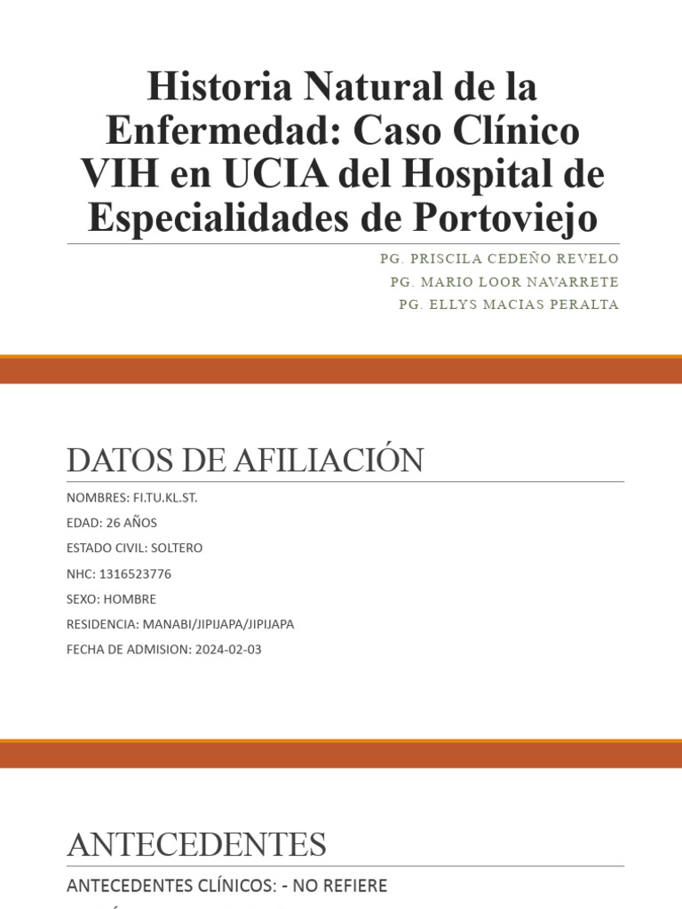 CASO CLINICO GESTION DE CALIDAD PUCE HIV UCI HEP PREVENCION | Descargar gratis PDF | Medicina ...