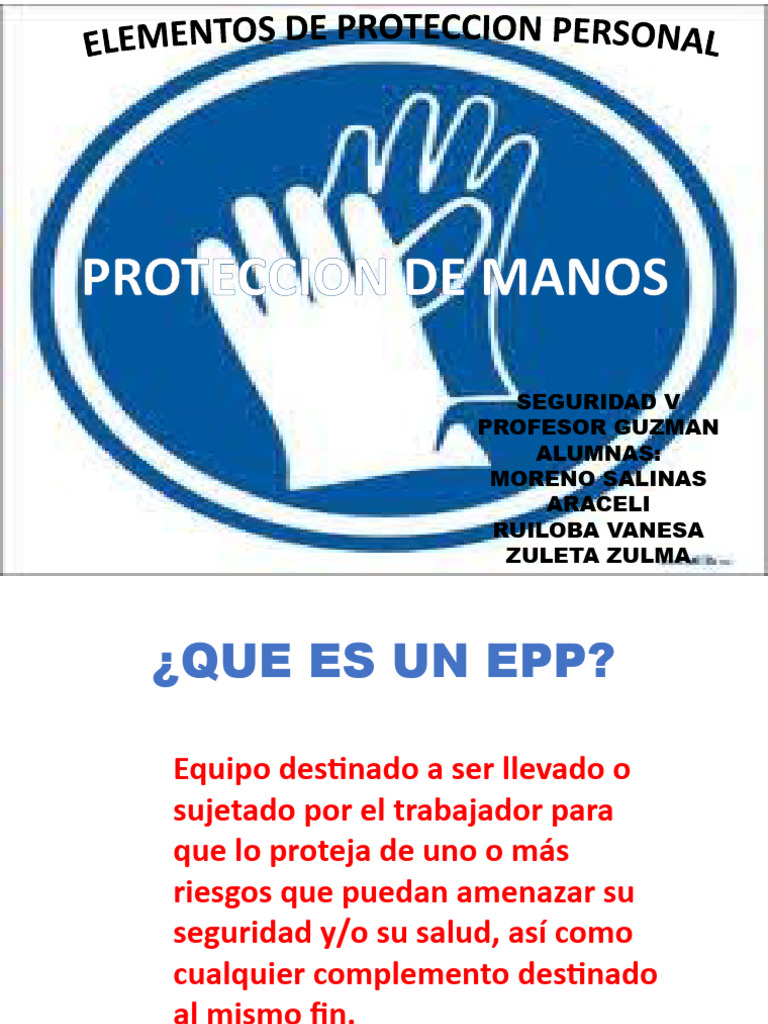 Guía de Protección de Manos en EPP | PDF | Guante | Materiales