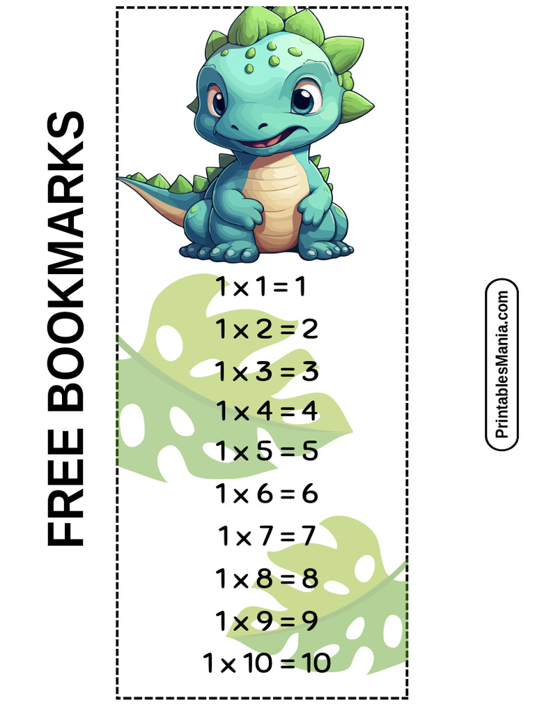 Cute Multiplication Table Bookmark | PDF | Teaching Methods & Materials