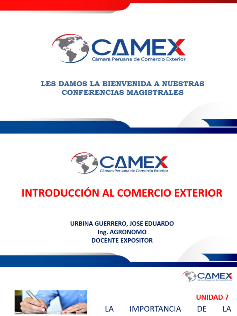 Camex - Comercio Exterior U7 Tema 2 | PDF | Proyecto conjunto | Business