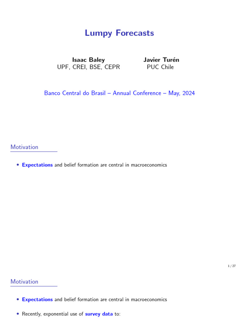 6A 1A JAVIER TUREN Lumpy Forecasters | PDF | Forecasting | Macroeconomics