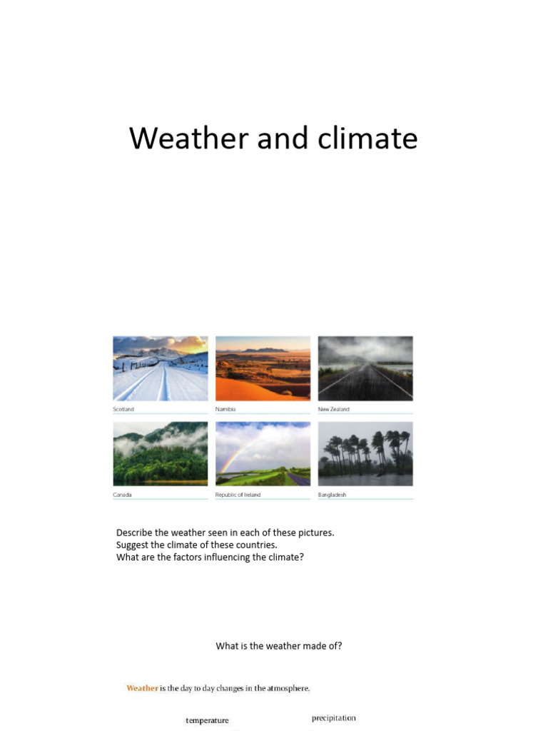 Climate Types and Influences Guide | PDF | Science & Mathematics