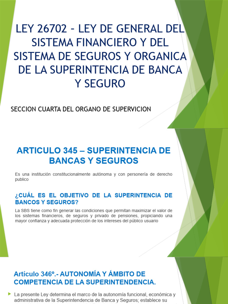 Ley 26702 - Ley de General Del Sistema | PDF | Póliza de seguros | Seguro