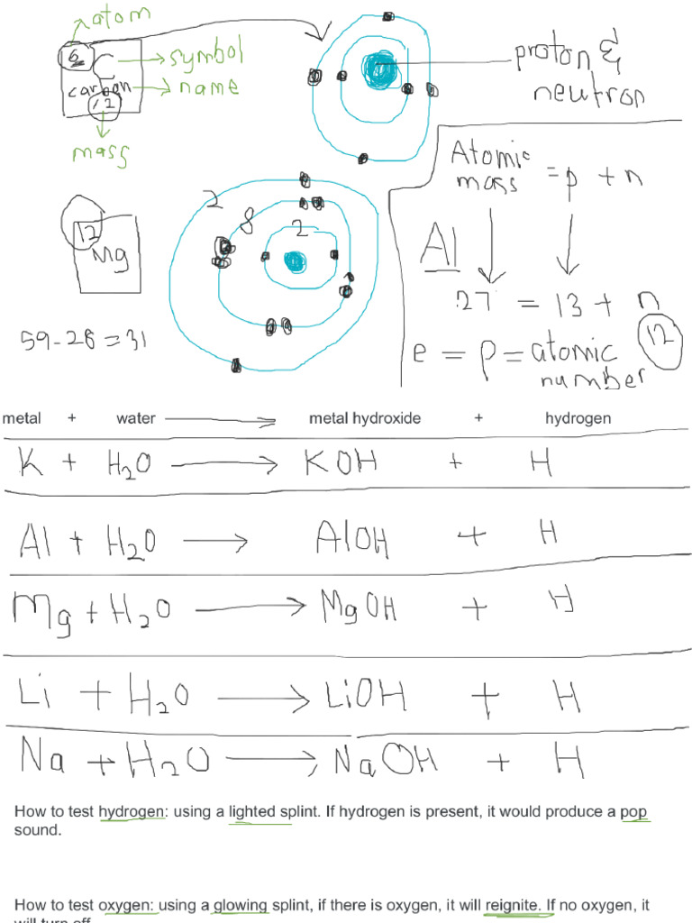 Structure of Atom and Reaction | PDF
