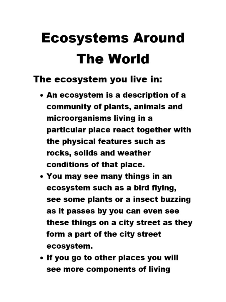 Understanding Global Ecosystems | PDF | Ecosystem | Rainforest