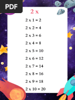 Colorful Cute Multiplication Table Math Poster | PDF
