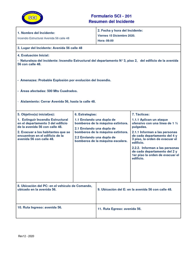 SCI - 201 Formulario Carlos Mazo | PDF | Operaciones militares | Conflictos
