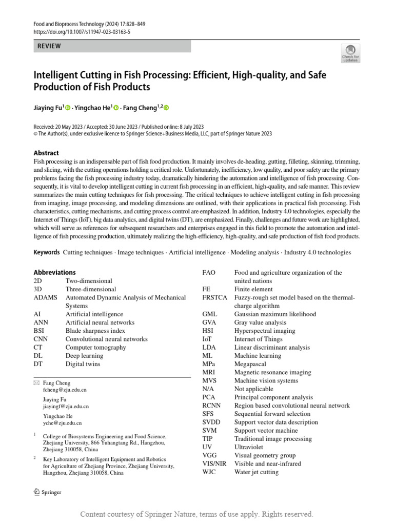 Intelligent Cutting in Fish Processing | PDF | Machine Learning | Internet Of Things