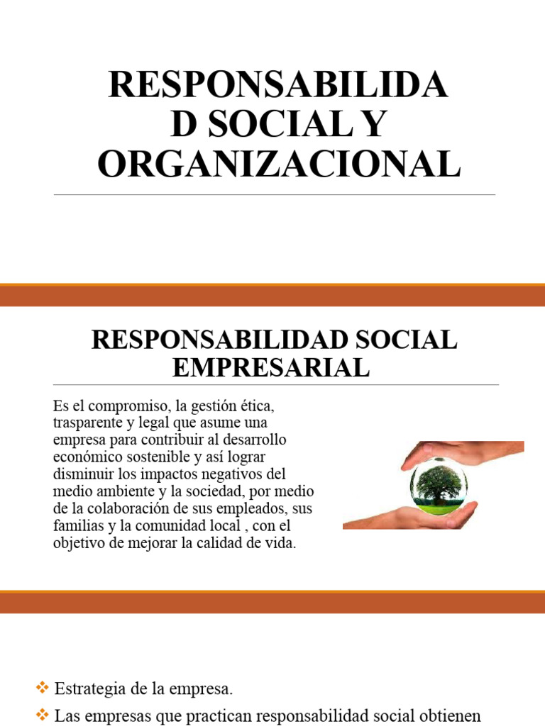 RESPONSABILIDAD_SOCIAL_Y_ORGANIZACIONAL_2 | PDF | Responsabilidad social corporativa | Business