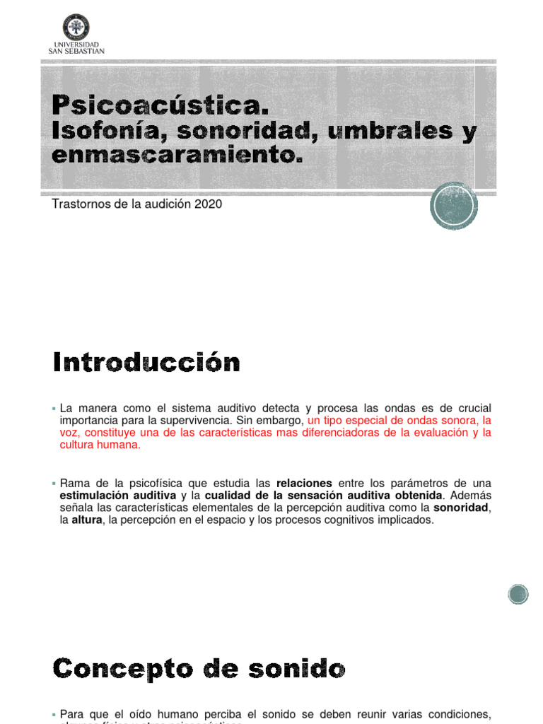 07 Psicoacústica | PDF | Sonido | Escuchando