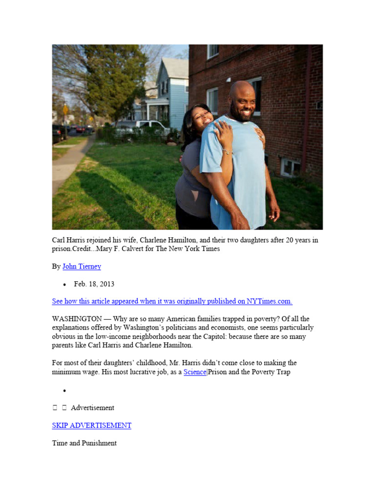 Carl Harris Story Crime and Punishment | PDF | Incarceration In The ...