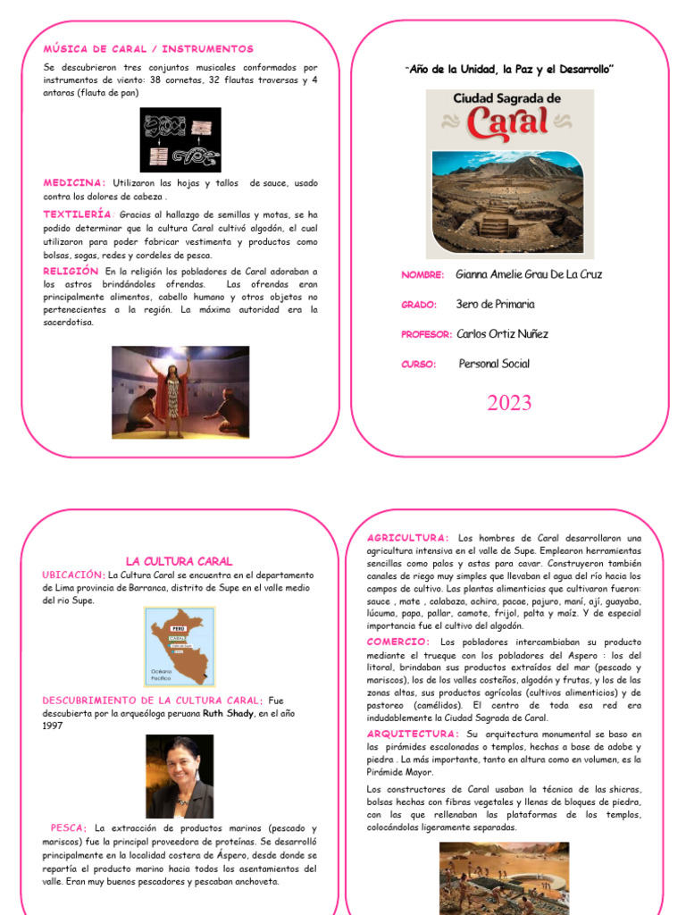 Diptico de La Cultura Caral | PDF