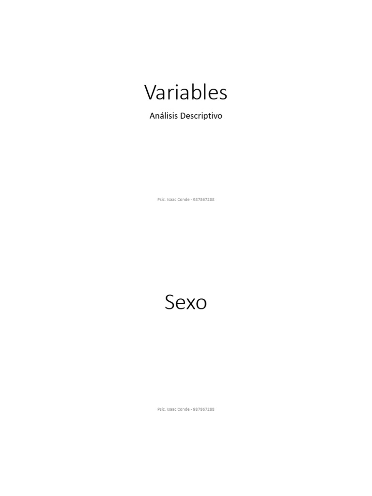 Variables 1 | PDF
