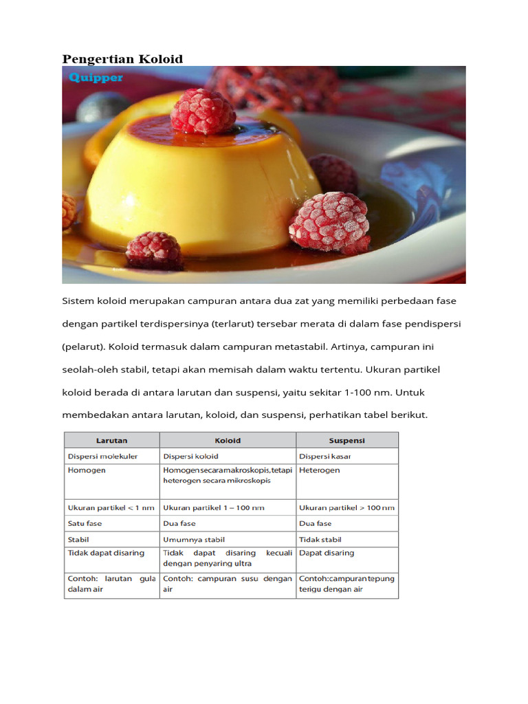 Pengertian Koloid | PDF