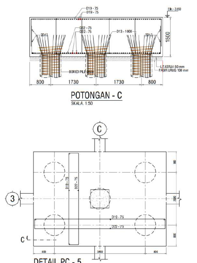 Latihan - Pile Cap | PDF