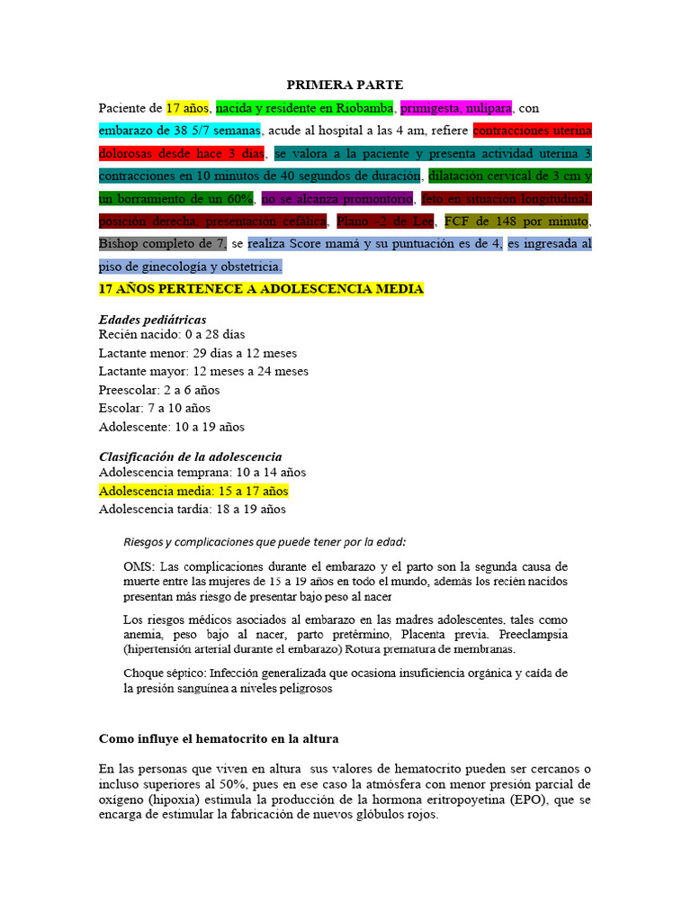 Resolucion de Caso Clinico | PDF | Parto | Pelvis Resolucion de Caso Clinico | PDF | Parto | Pelvis