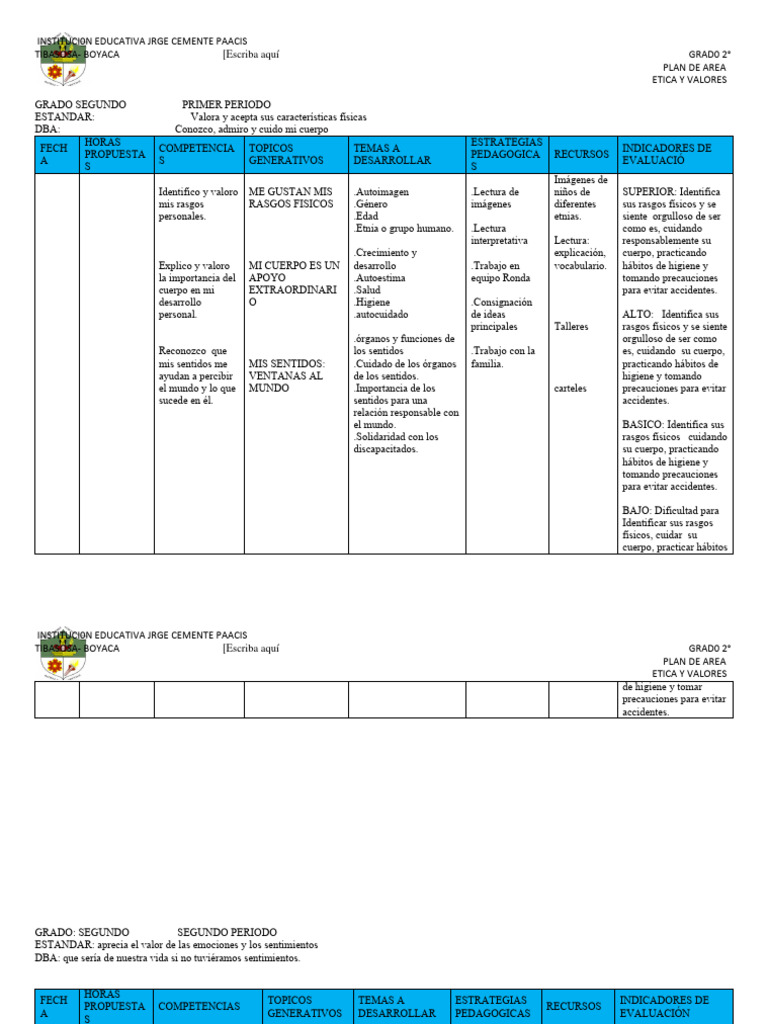 Plan de Ética y Valores 2024 | PDF | Sicología | Ciencias del comportamiento