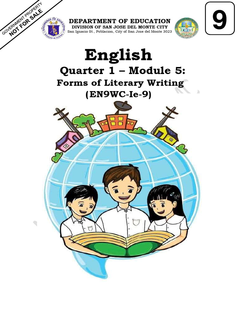 Eng9 q1 SLM Mod Forms-of-Literary-Writing | PDF | Poetry | Essays