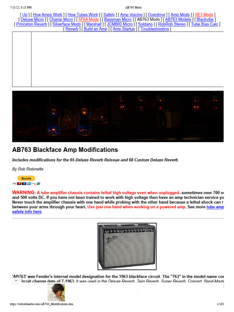 AB763 Mods | PDF | Amplifier | Vacuum Tube