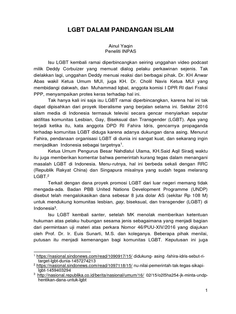 LGBT DALAM PANDANGAN ISLAM | PDF