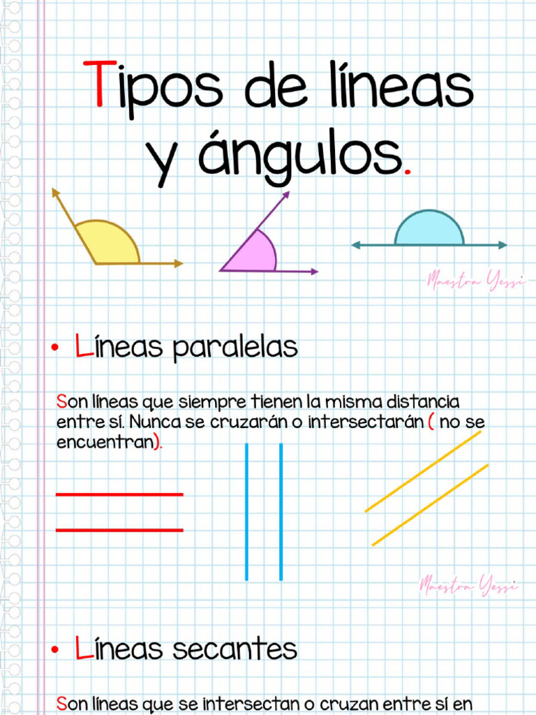 Tipos de Líneas y Ángulos Compartir | PDF