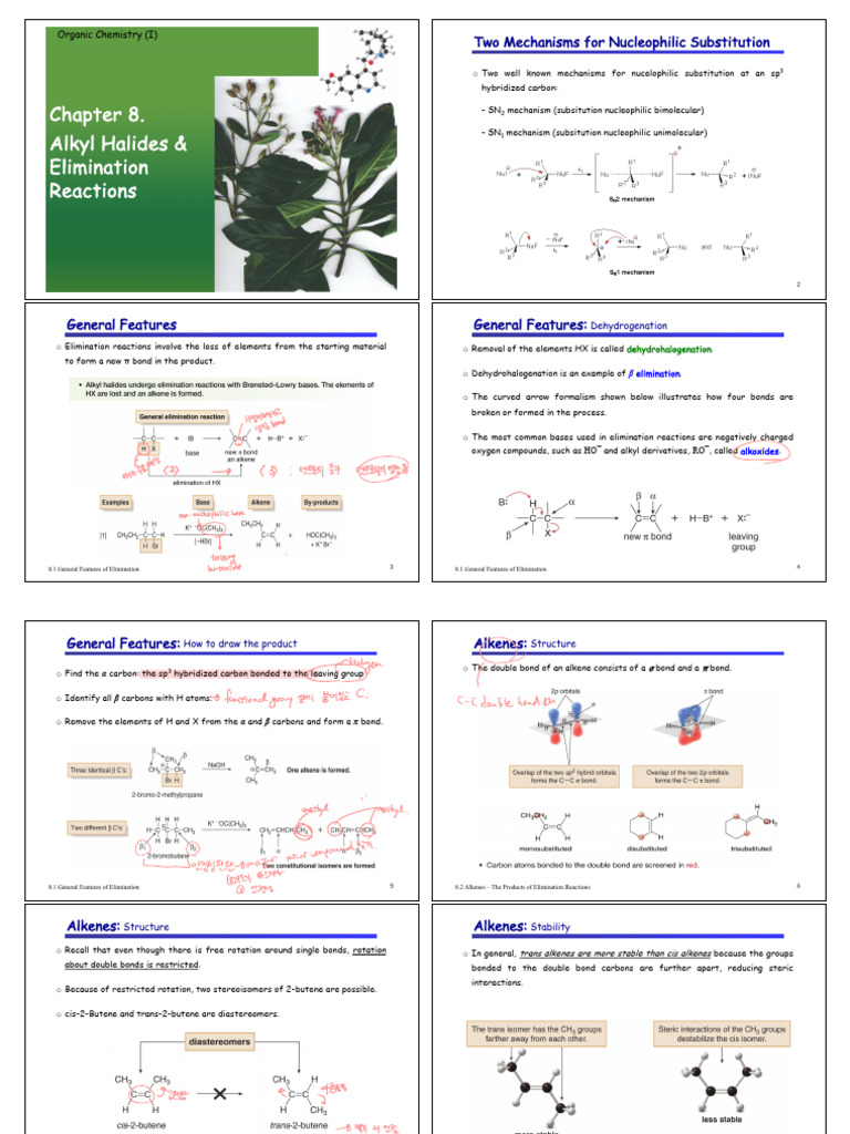 OrgChem_Ch08 | PDF | Alkene | Conformational Isomerism