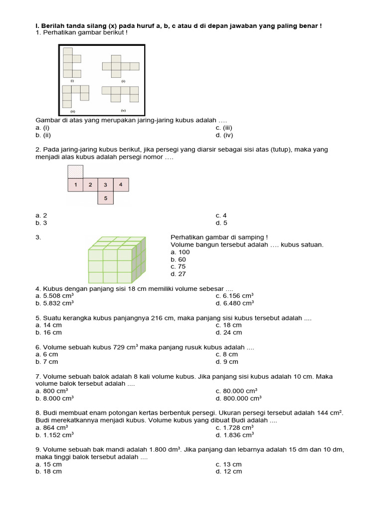 Soal PTS Matematika Kelas 5 Semester 2 T.A 2022-2023 | PDF | Metode & Bahan Ajar | Griya & Taman