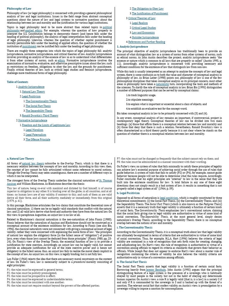 Philo of Law | PDF | Jurisprudence | Analytic Philosophy