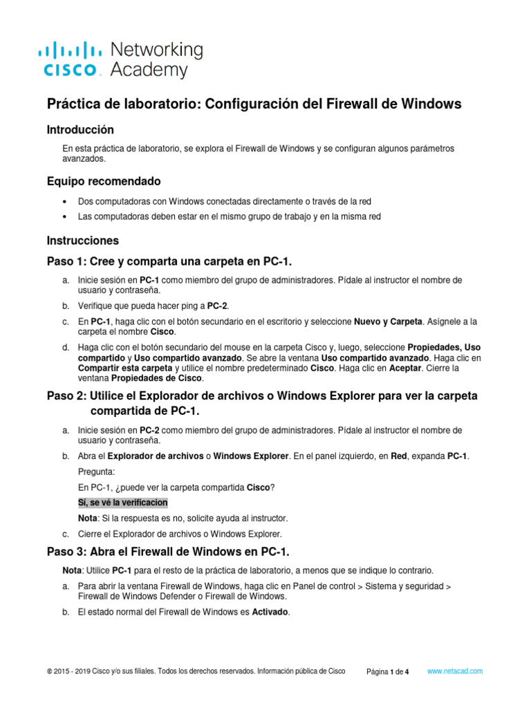 Practico 4 Configuración De Firewall Pdf Cortafuegos Informática