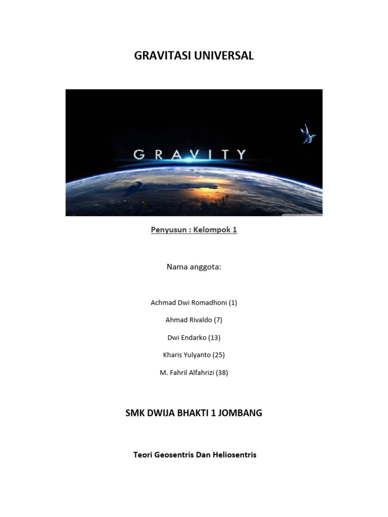 Gravitasi Universal | PDF | Filsafat | Sains & Matematika