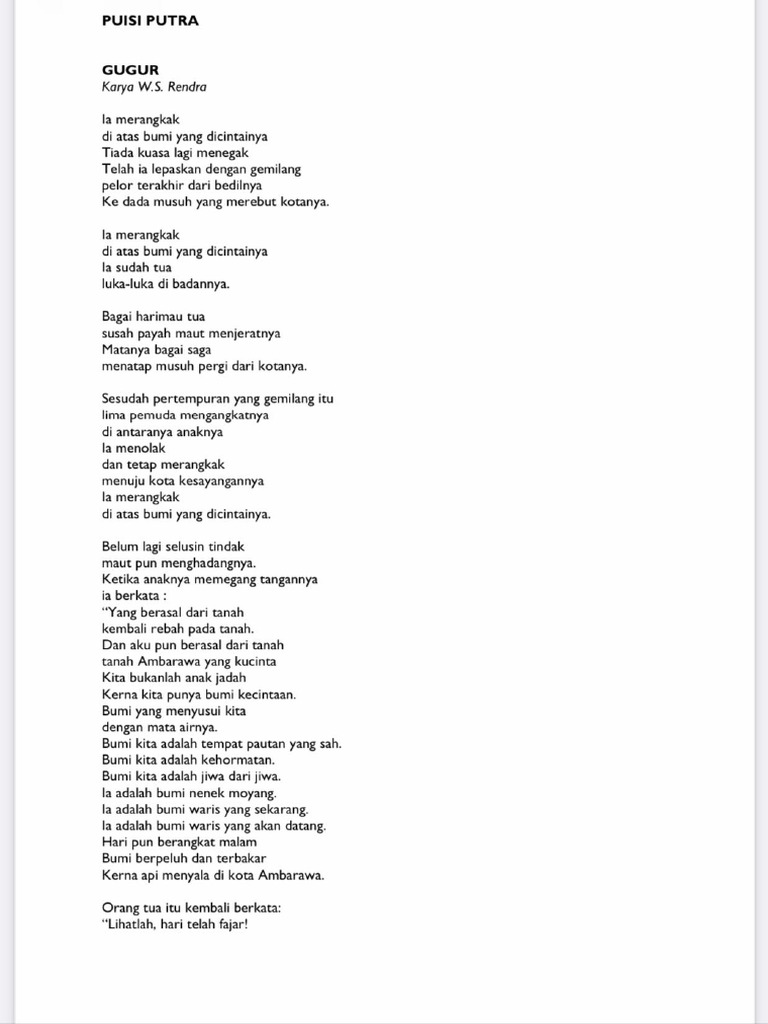 Puisi Putra | PDF